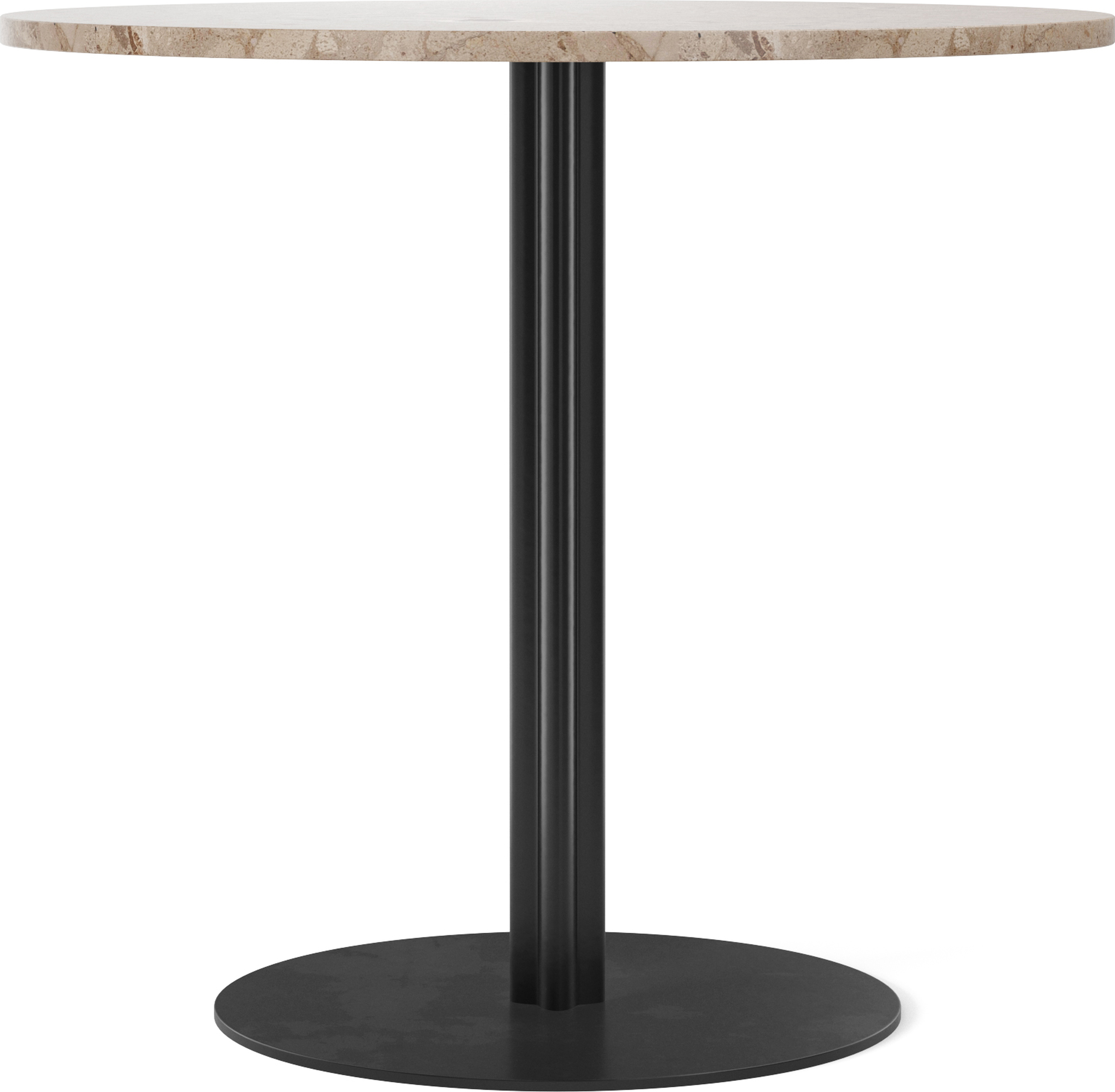 Stół Harbour Column 80 cm czarny z blatem pokrytym linoleum - FF