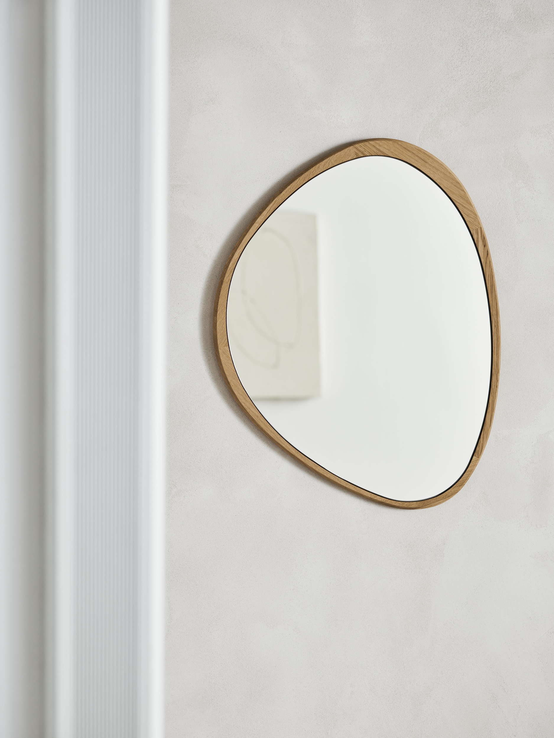 Lustro ścienne Elope 73,5 x 57,5 cm naturalny dąb - Bolia | FF