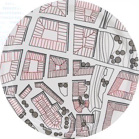 Taca do serwowania Sweden from Above okrągła - Born in Sweden | FF