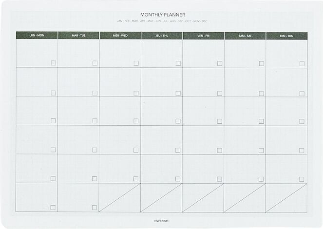 Planificator lunar Cinqpoints A4 - MONTHPLANA4 | FormAdore