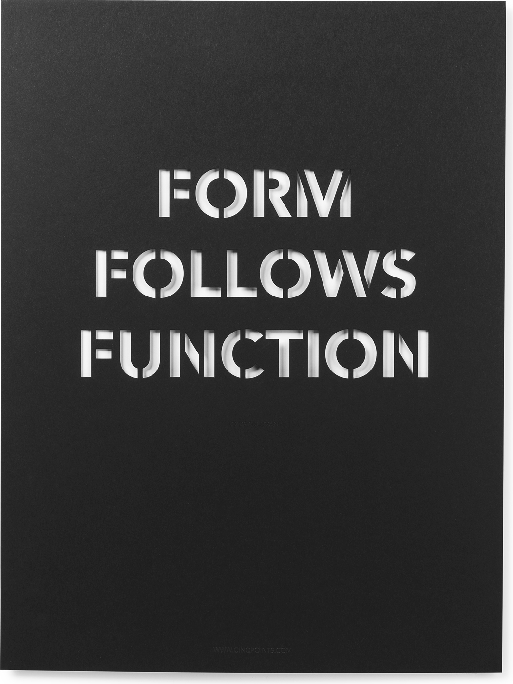 Poster Form Follows Function - Cinqpoints AFAFAF01 | FormAdore