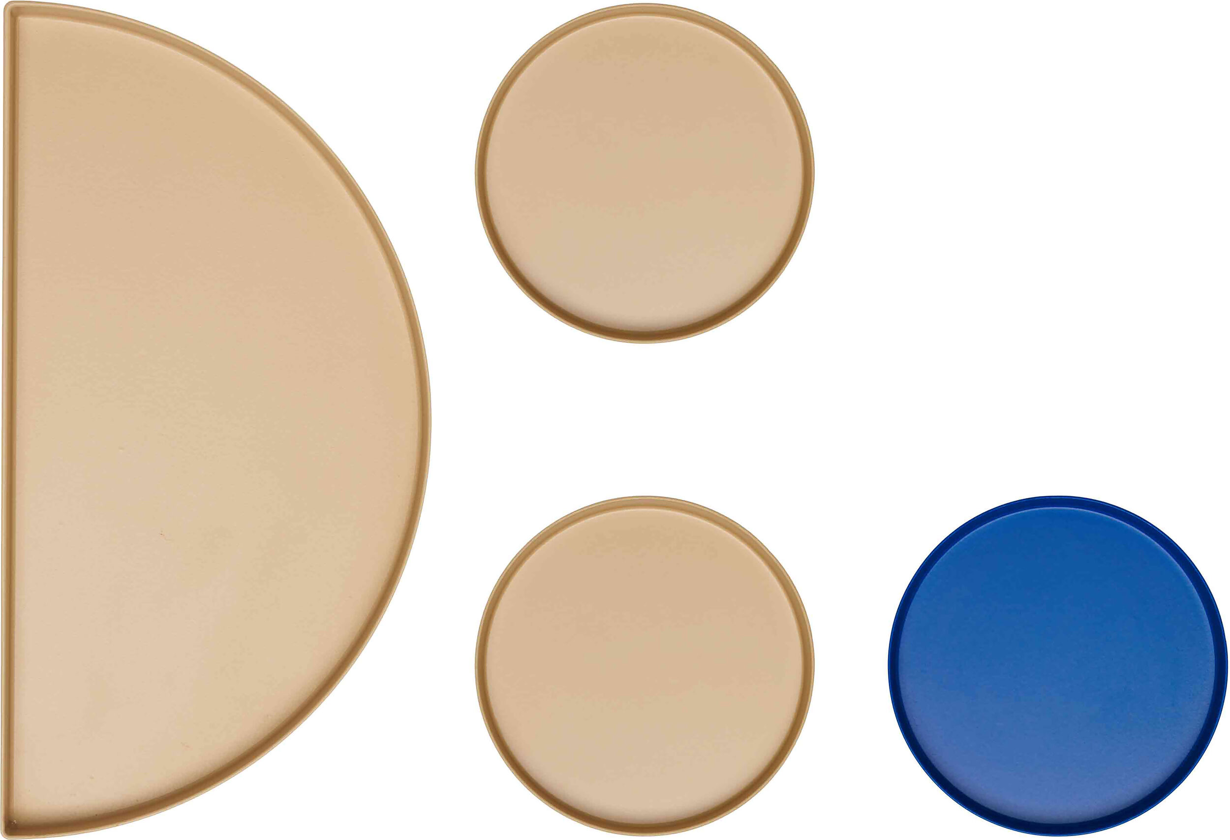 Tace dekoracyjne Treasure 4 szt. - Design Letters 10101701BEIGCOBAL