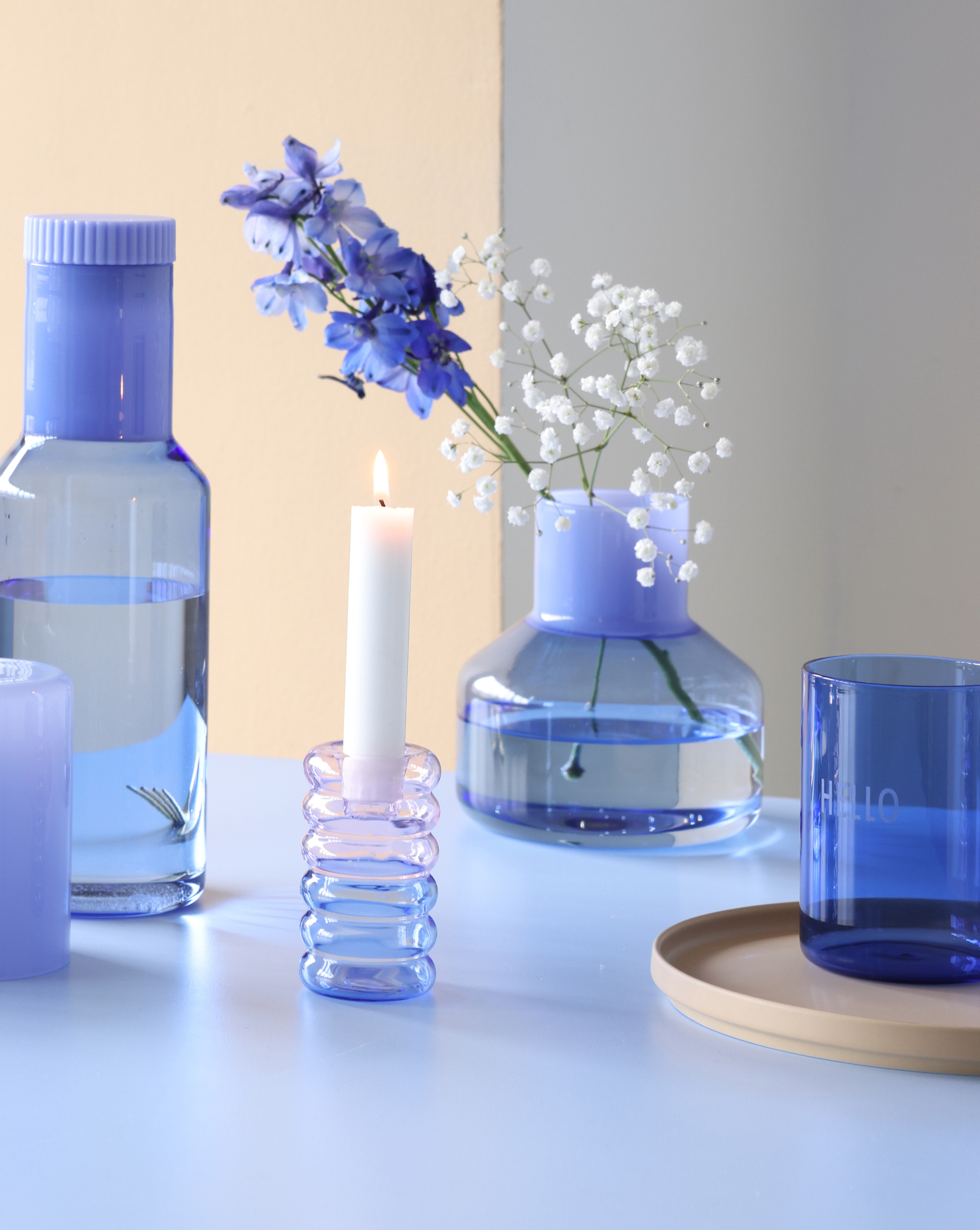 Ваза Generous среден размер - Design Letters 10108000MILKBLUBLU