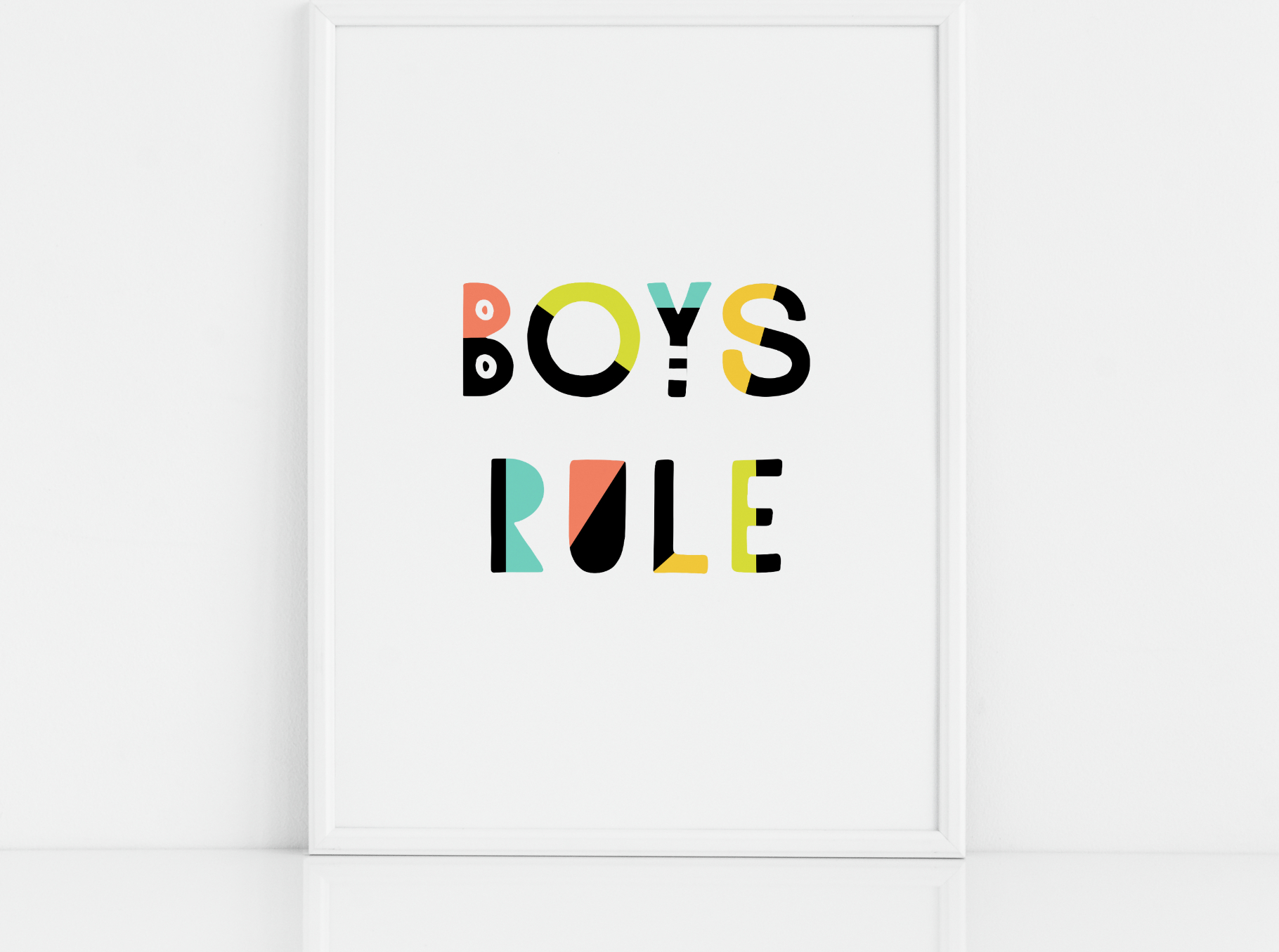 Boys Rule Poster - Follygraph FBBOY2130 | FormAdore