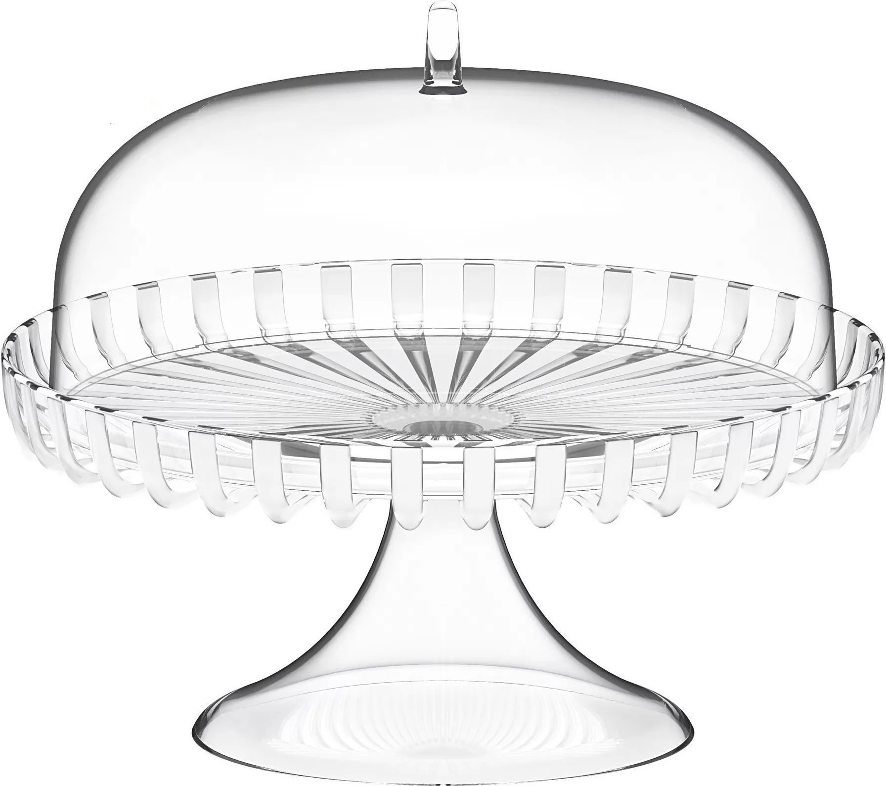 Platou pentru tort Dolcevita sidefiu din materiale reciclate cu picioruș