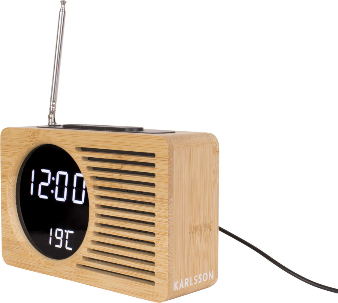 Led Retro Radio Alarm clock - Karlsson