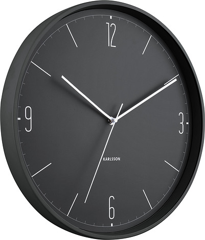 Стенен часовник Numbers & Lines - Karlsson KA5735BK | FormAdore