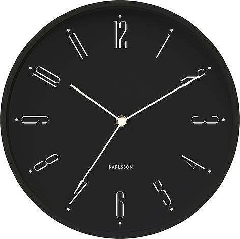 Стенен часовник Regal Numbers - Karlsson KA5988BK | FormAdore