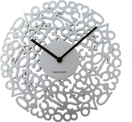 Zegar ścienny Mini Mixed Numbers szary - Karlsson, J.P. Meulendijks