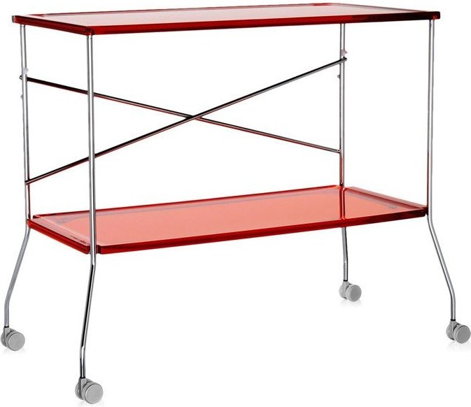 Flip Wheeled tray table - Kartell, Antonio Citterio | FormAdore