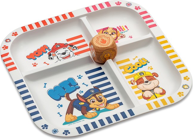 Easy Eater Kinderteller mit Fächern und Würfel zum Auslosen - FA