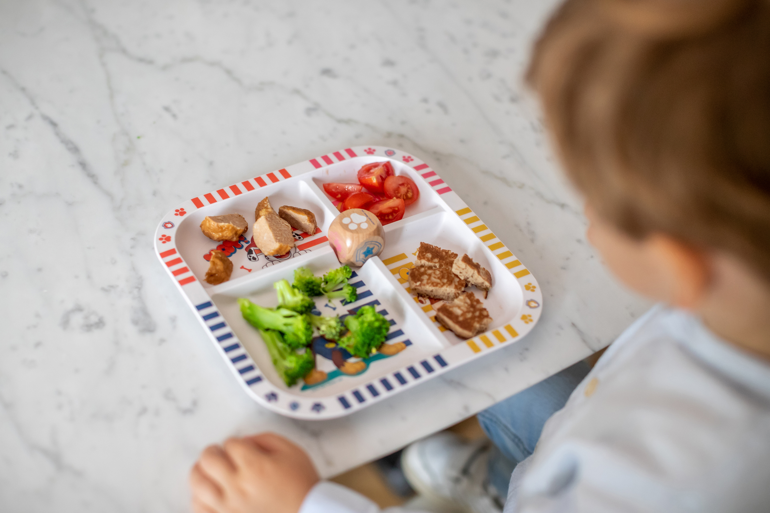 Easy Eater Kinderteller mit Fächern und Würfel zum Auslosen - FA