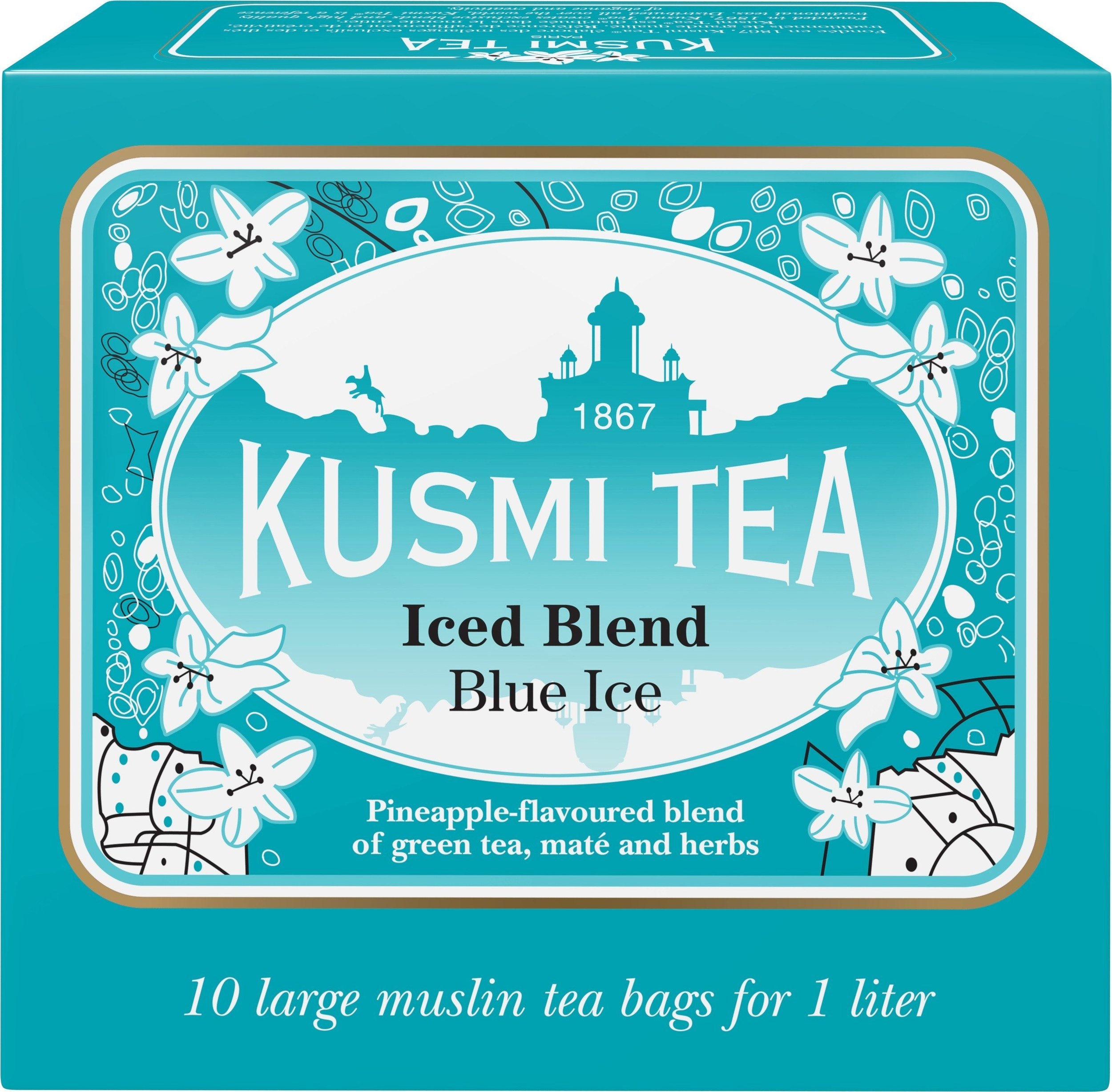 Herbata Blue Detox Iced tea 10 dużych saszetek - Kusmi BLUE10S | FF