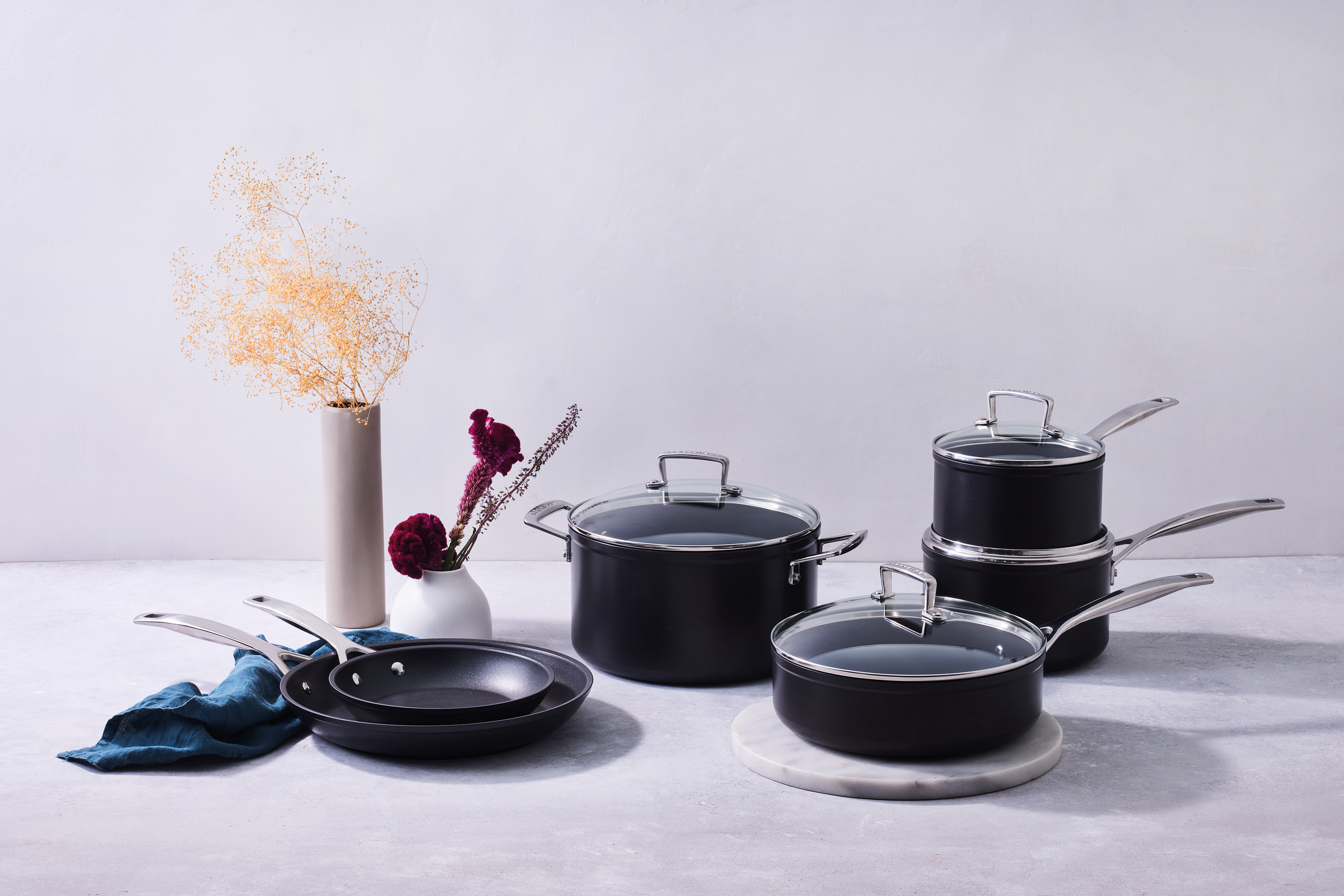 Комплект тенджери и тигани Le Creuset алуминий с незалепващо покритие 6