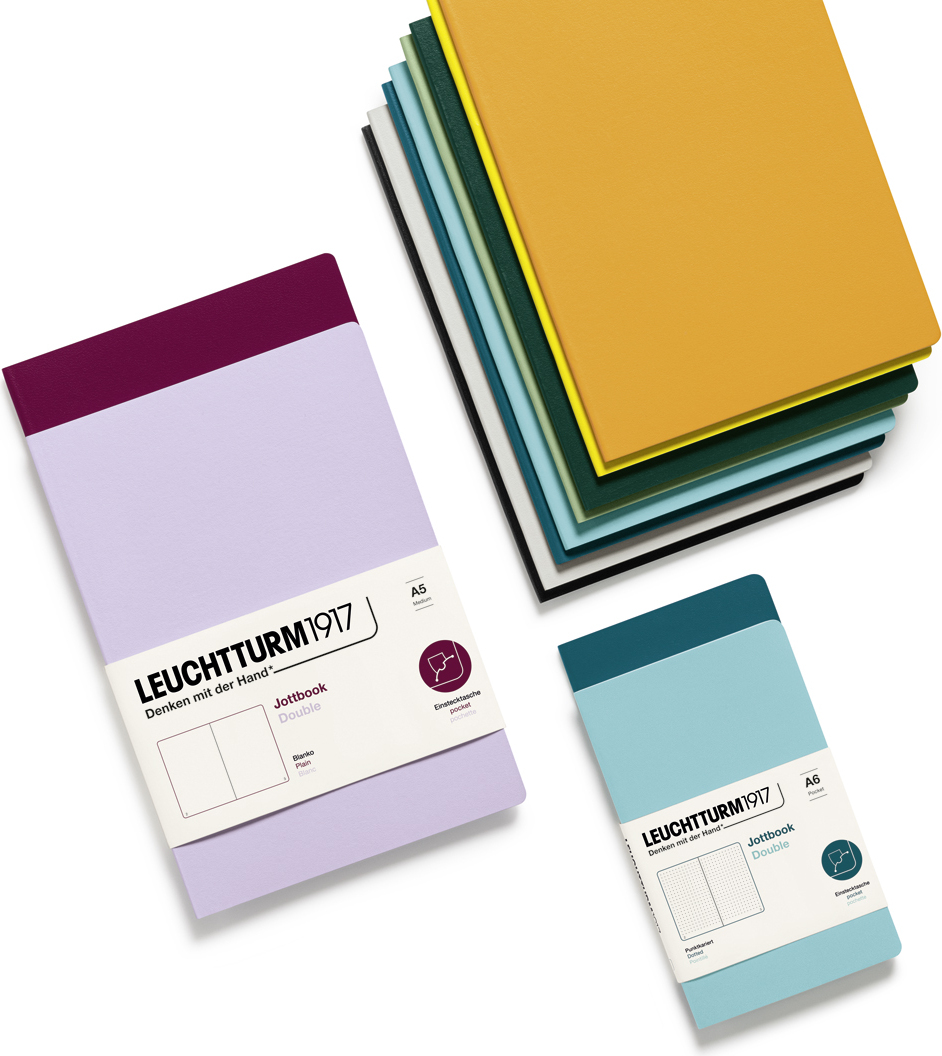 Notesy gładkie w oprawie flex Jottbook A6 80 g/m² 2 szt. - 368201