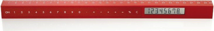 Kalkulator z linijką Rulercal czerwony - Lexon LC65R1 | FF