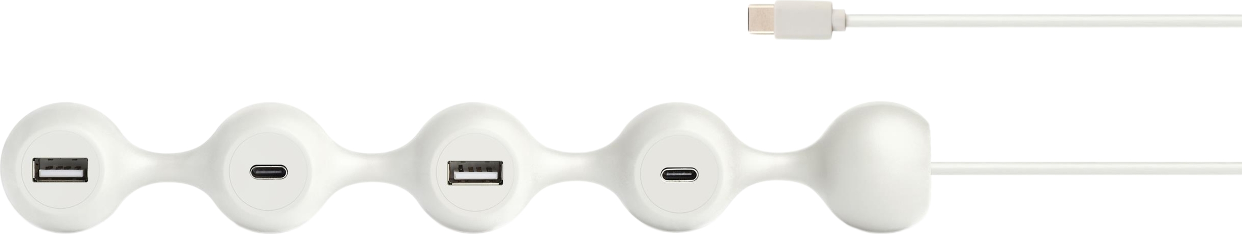 Rozdzielacz USB Peas Hub C biały 4 porty - Lexon LD150W | FF