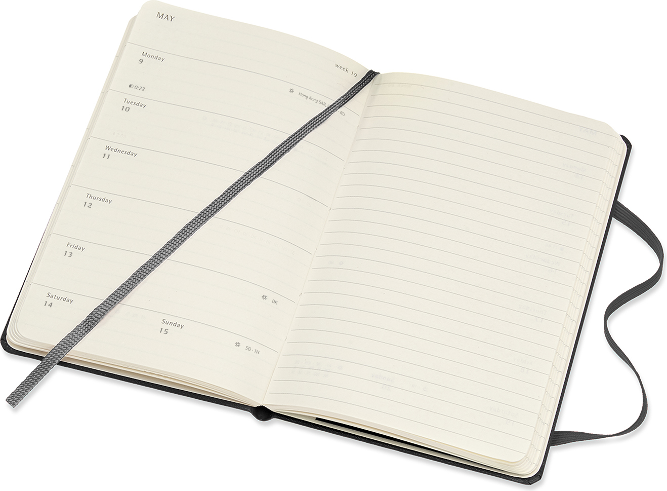 Kalendarz Moleskine 2022 12M P tygodniowy twarda oprawa - FF