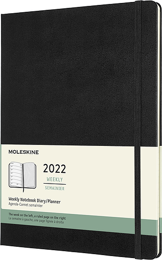Kalendarz Moleskine 2022 12M XL tygodniowy twarda oprawa - FF