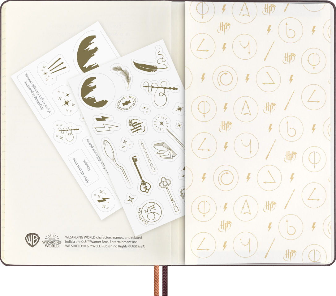 Kalendarz Moleskine 2025 12M Harry Potter Accio L dzienny twarda oprawa