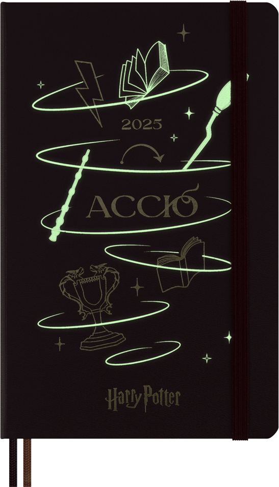 Kalendarz Moleskine 2025 12M Harry Potter Accio L dzienny twarda oprawa