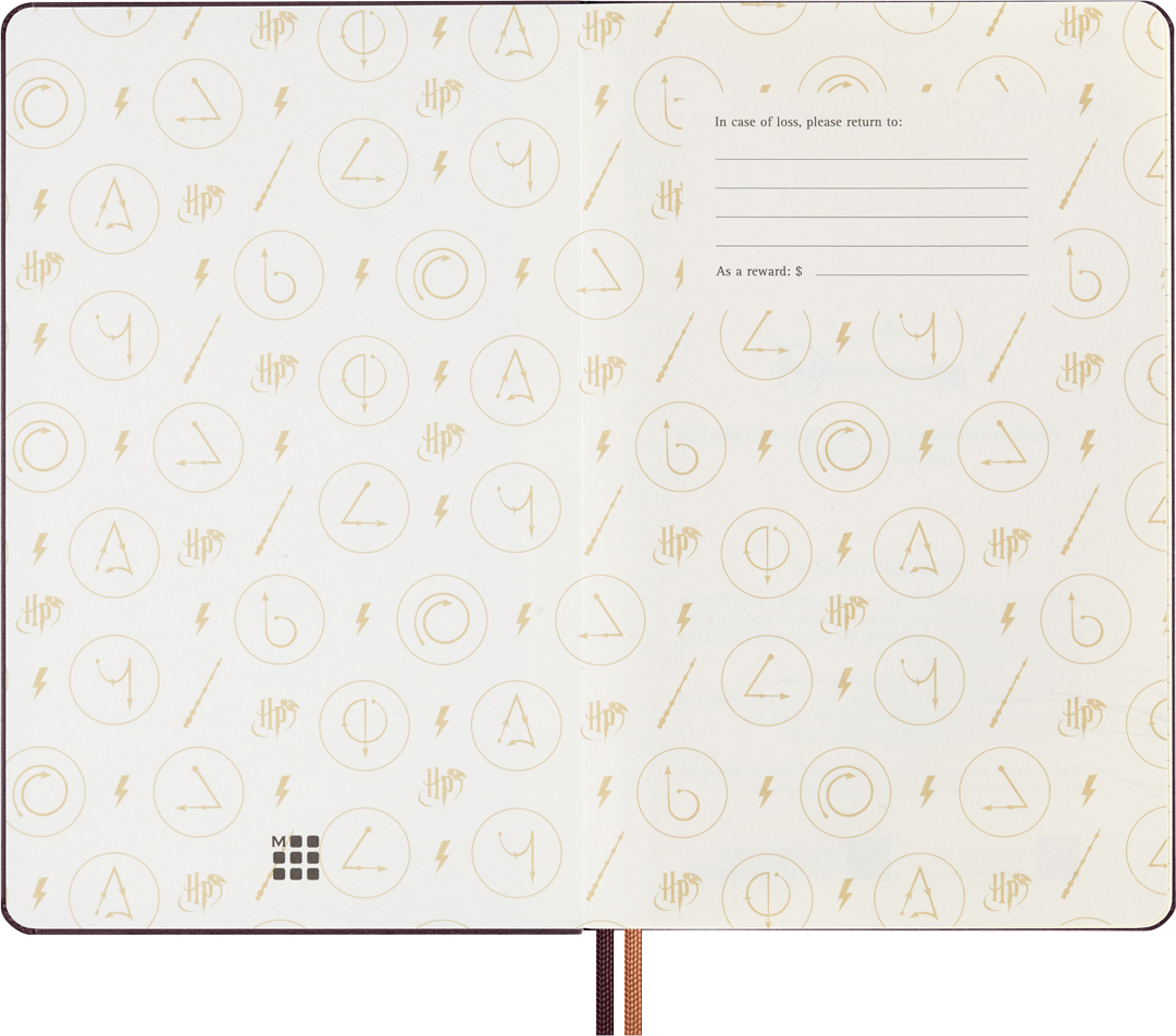 Kalendarz Moleskine 2025 12M Harry Potter Accio L dzienny twarda oprawa