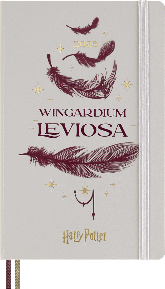 Kalendarz Moleskine 2025 12M Harry Potter Wingardium Leviosa L tygodniowy twarda oprawa