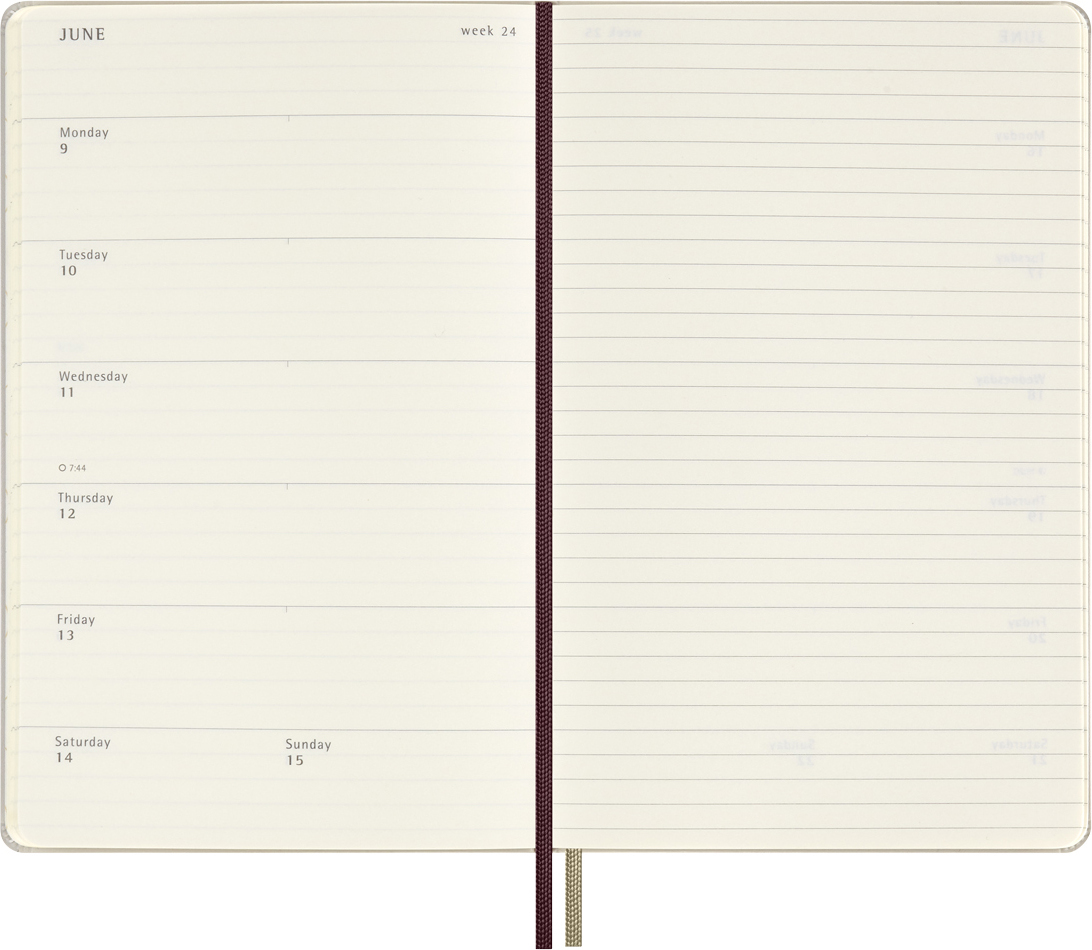 Kalendarz Moleskine 2025 12M Harry Potter Wingardium Leviosa L tygodniowy twarda oprawa