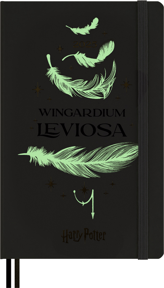 Kalendarz Moleskine 2025 12M Harry Potter Wingardium Leviosa L tygodniowy twarda oprawa