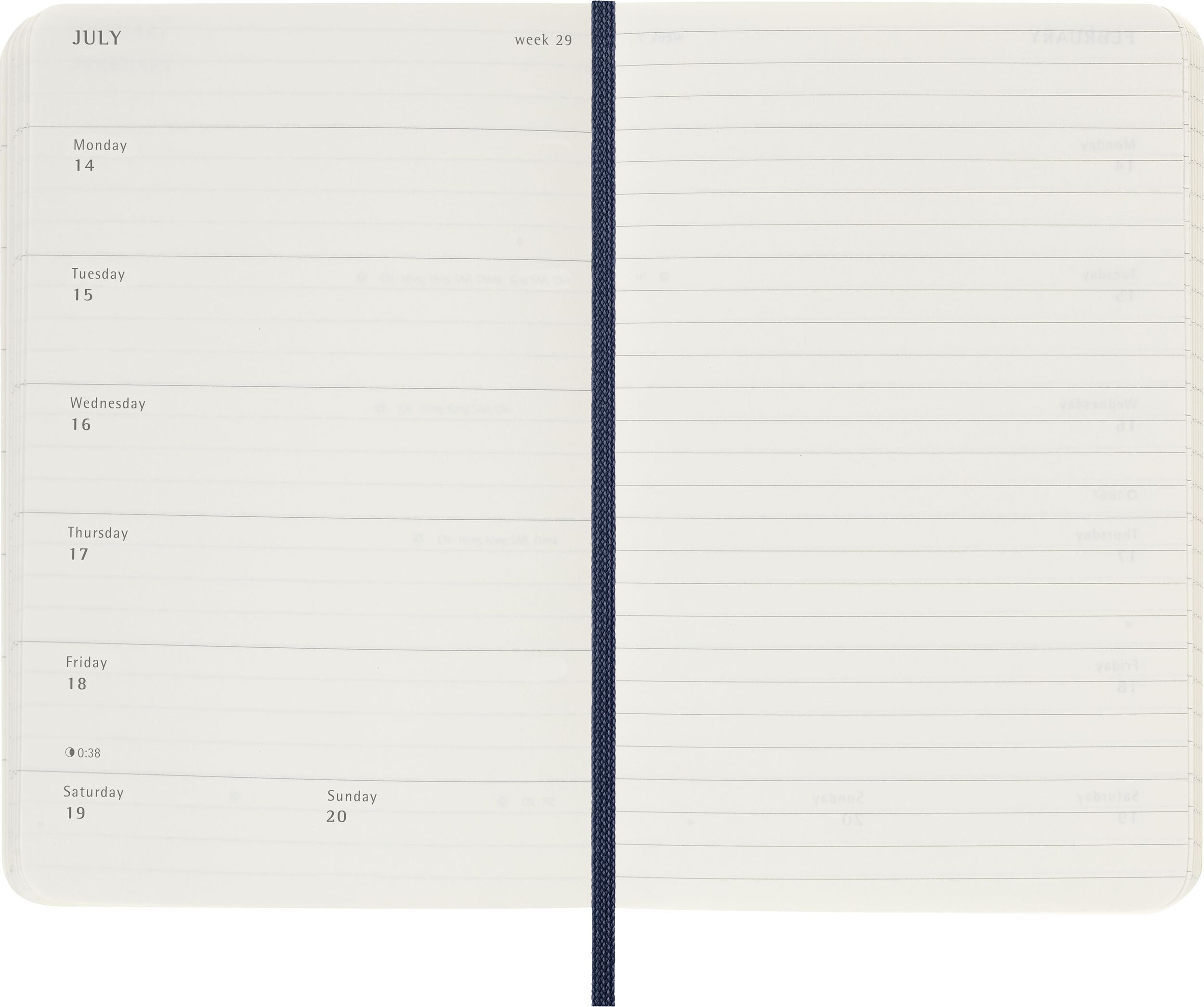 Kalendarz Moleskine 2025 12M P tygodniowy miękka oprawa - FF