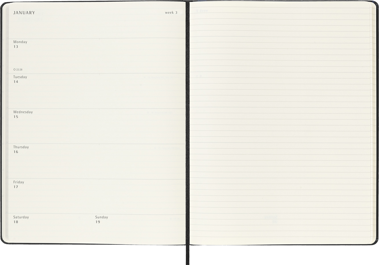 Kalendarz Moleskine 2025 12M XL tygodniowy twarda oprawa - FF