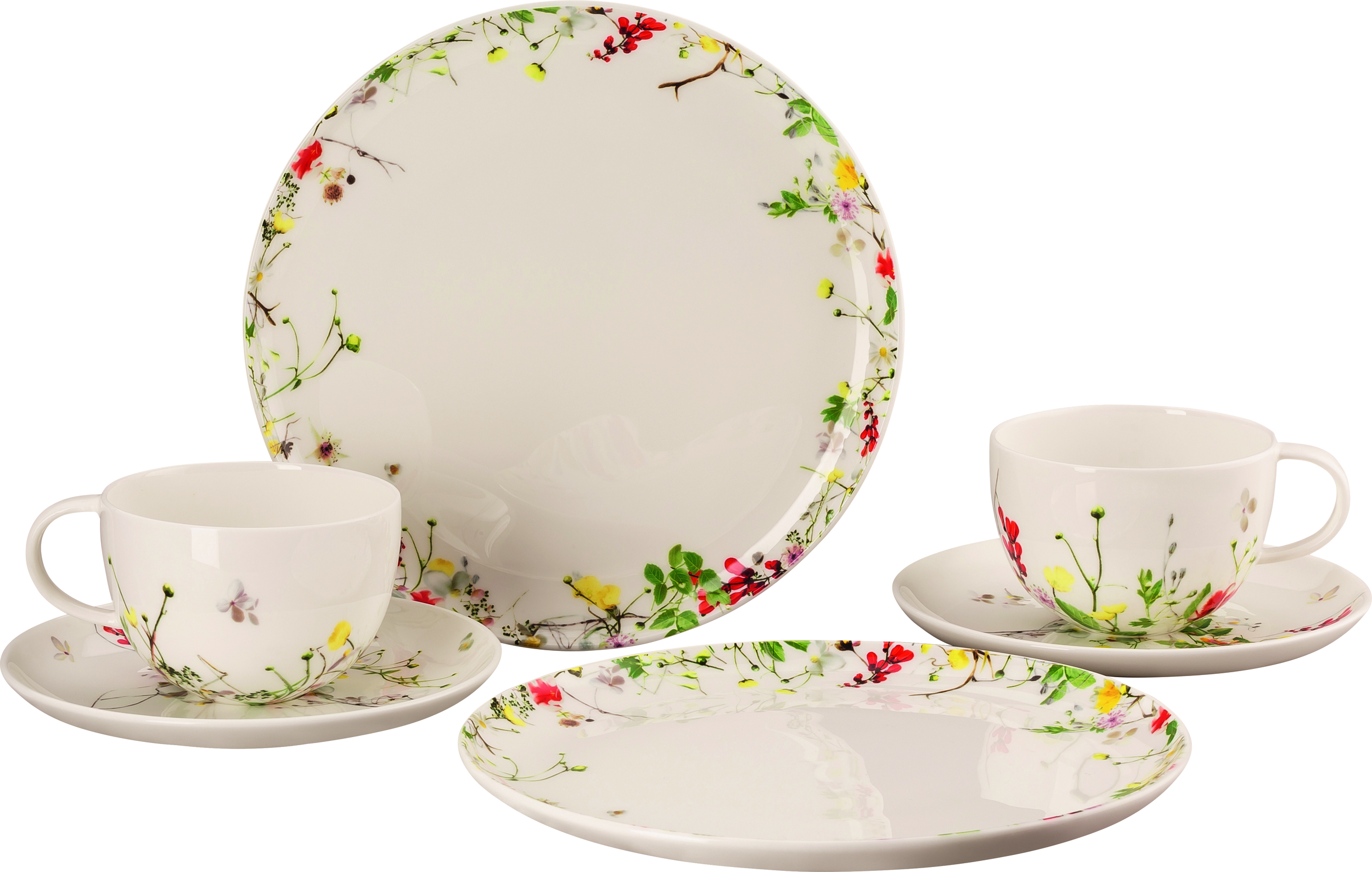 Brillance Breakfast set Secret Garden with cups 6 el. - Rosenthal