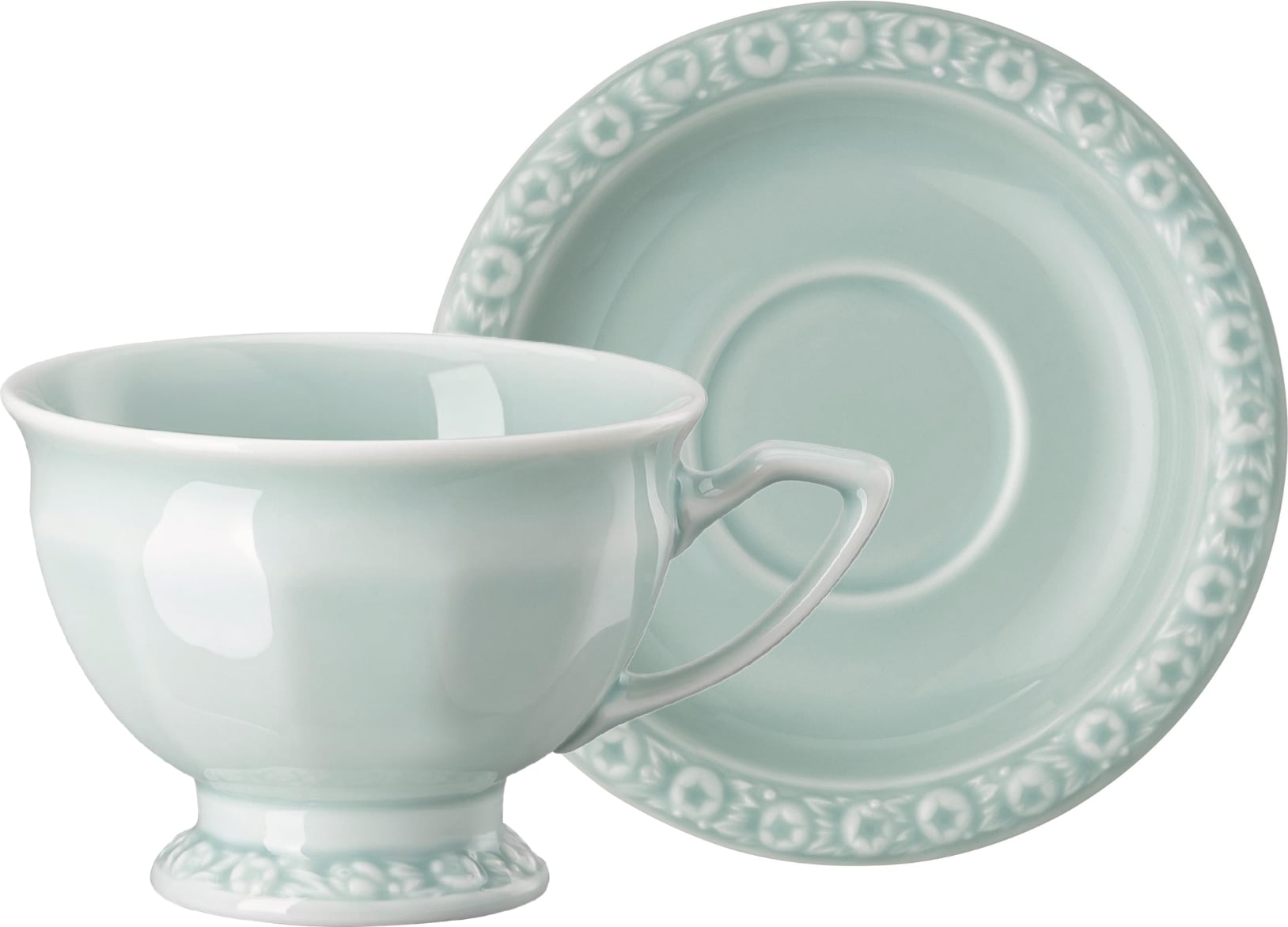 Maria en Vogue Mint espresso cup 80 ml with a saucer - Rosenthal