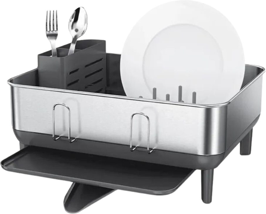 Отцедник за съдове Simplehuman с поставки за чаши - KT1184DC | FA