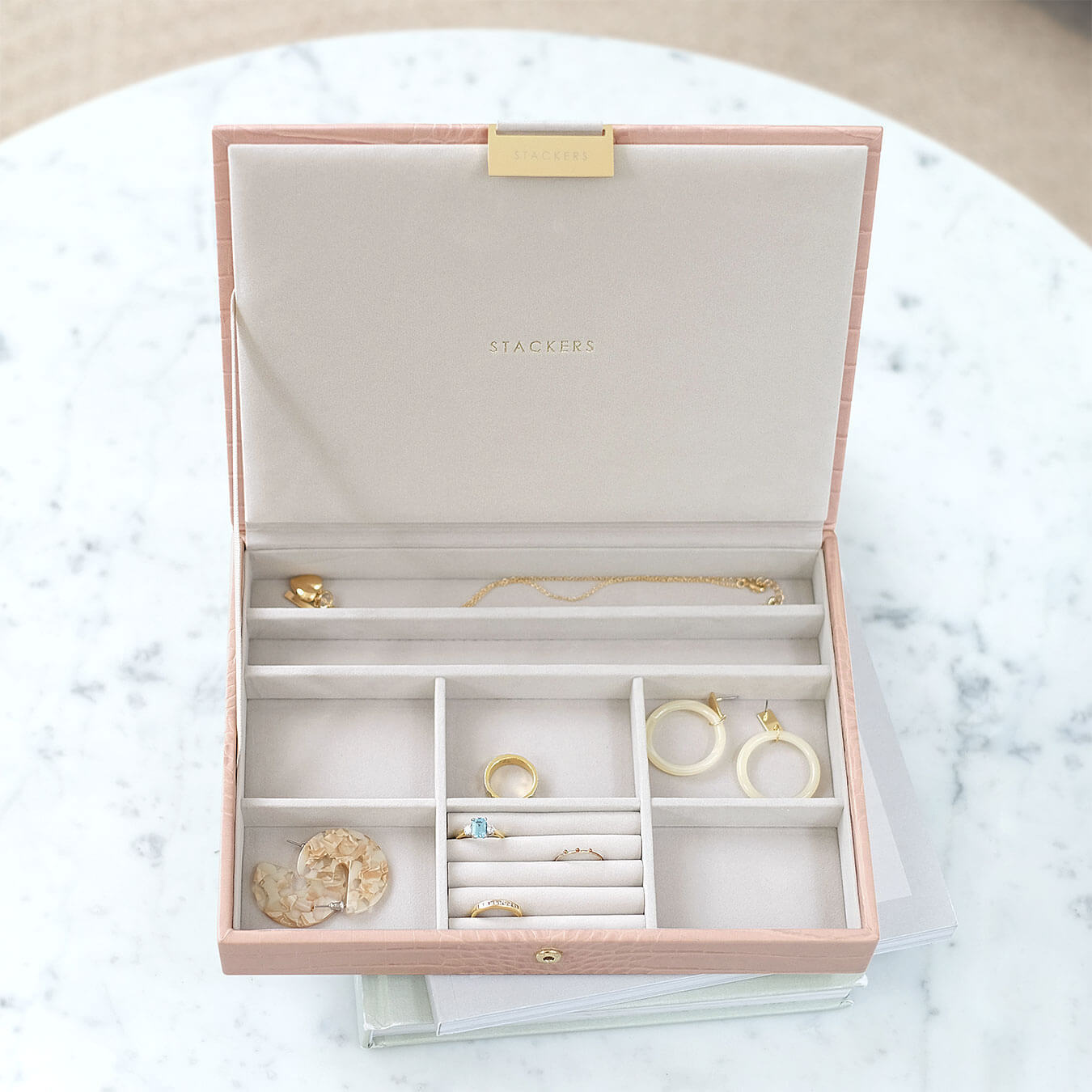 Stackers Croc Jewellery box classic with lid - 74156 | FormAdore