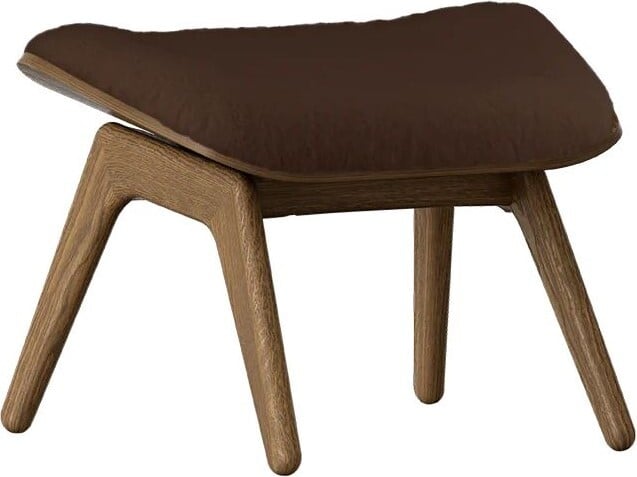 Podnóżek The Reader Teddy brązowy na ciemnych dębowych nogach - FF