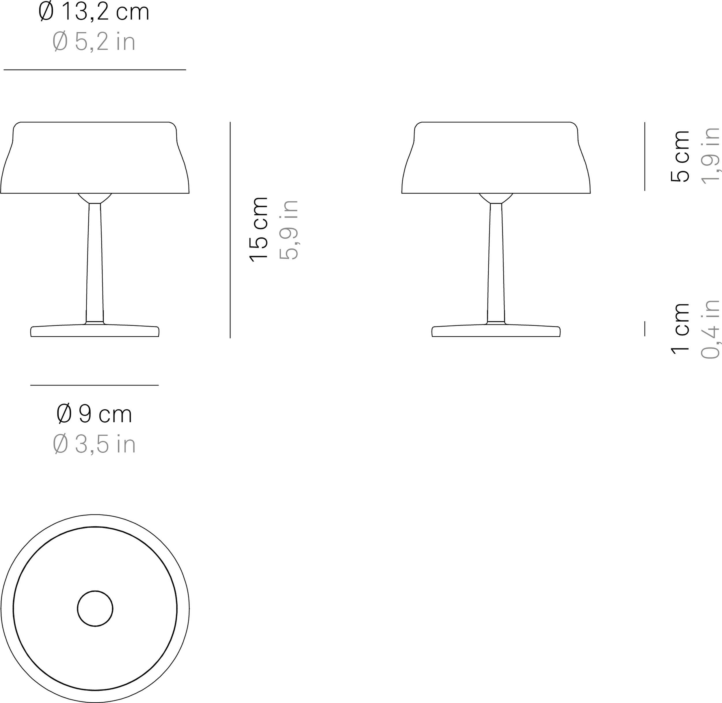 Lampa stołowa Sister Mini 15 cm zielona - Zafferano LD0306V3 | FF