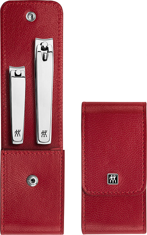Classic Inox Nail clippers black in a leather case 2 pcs - Zwilling